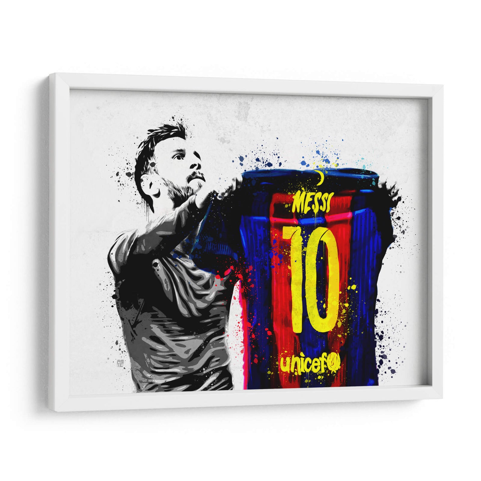 Messi Graffiti - David Aste Cuadro Decorativo, Canvas Lab