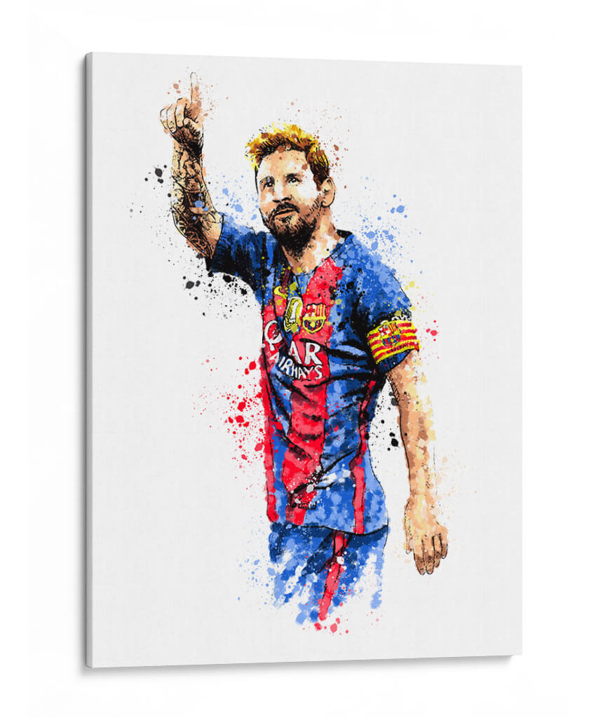 Messi Colors - Hue Art Cuadro Decorativo, Canvas Lab