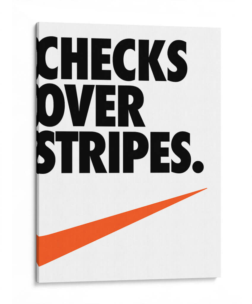 Checks Over Stripes Cuadro Decorativo, Canvas Lab