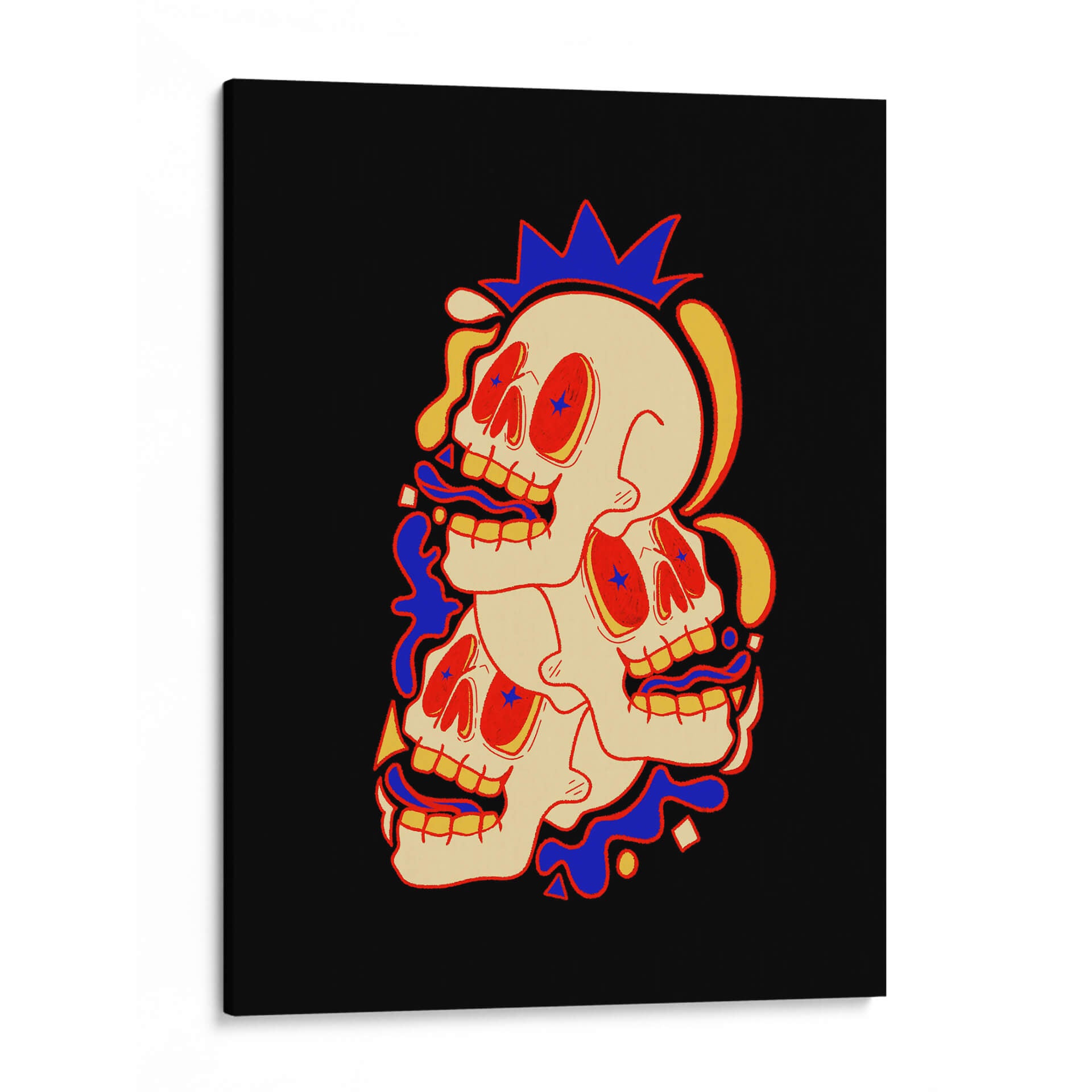 Calaveras de punk rock - Stephen Wade Cuadro Decorativo, Canvas Lab