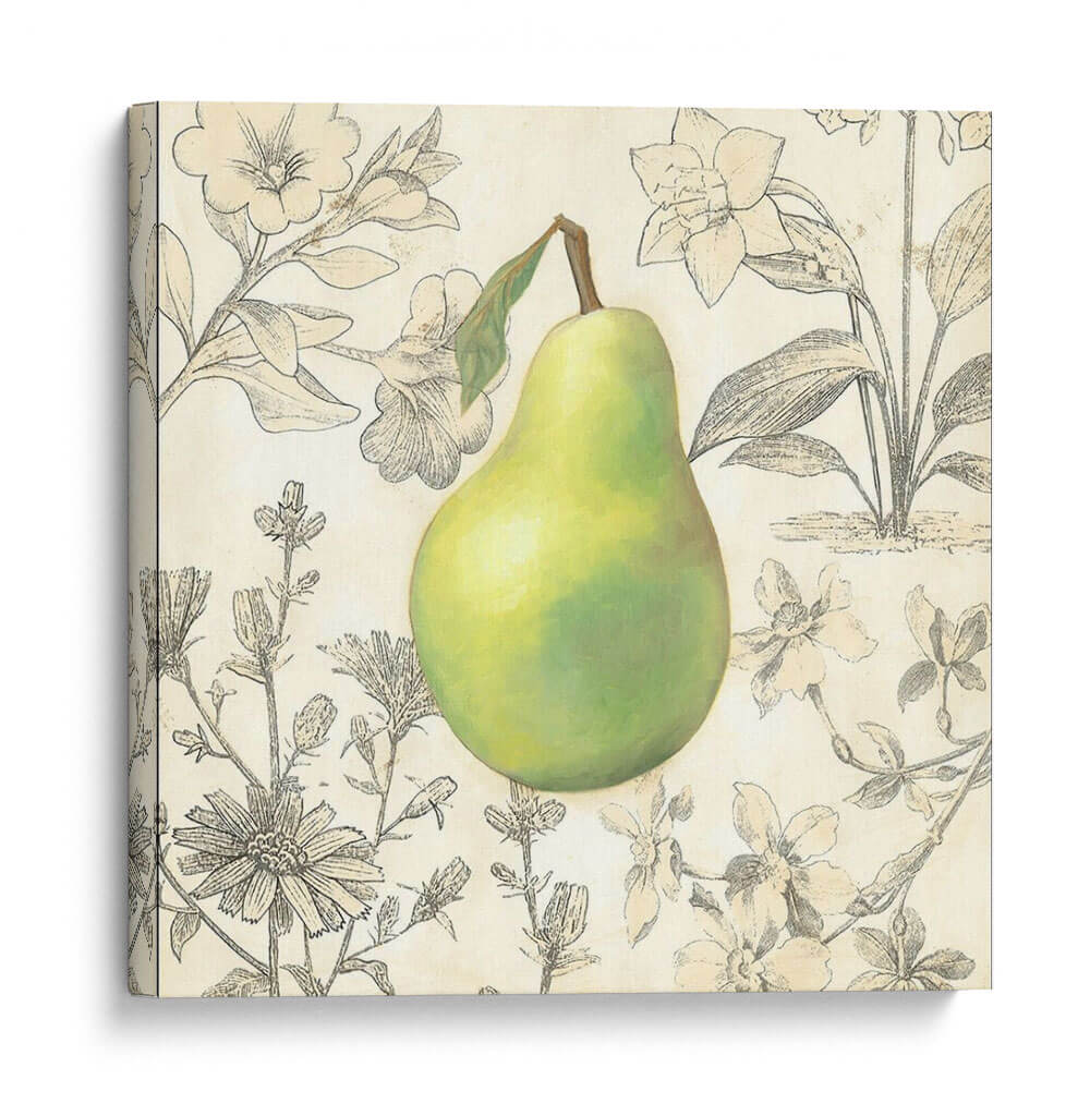 Pera Y Botánicos - Megan Meagher Cuadro Decorativo, Canvas Lab