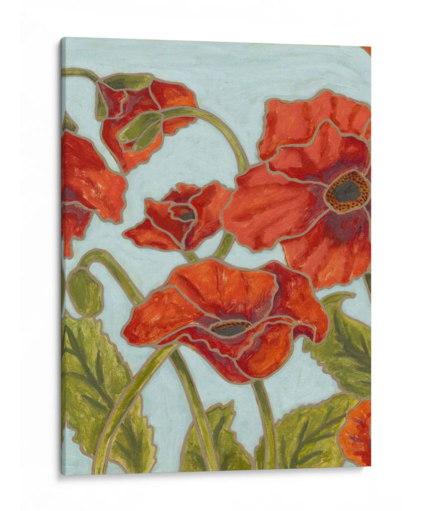 Poppy Talk I - Karen Deans Cuadro Decorativo, Canvas Lab