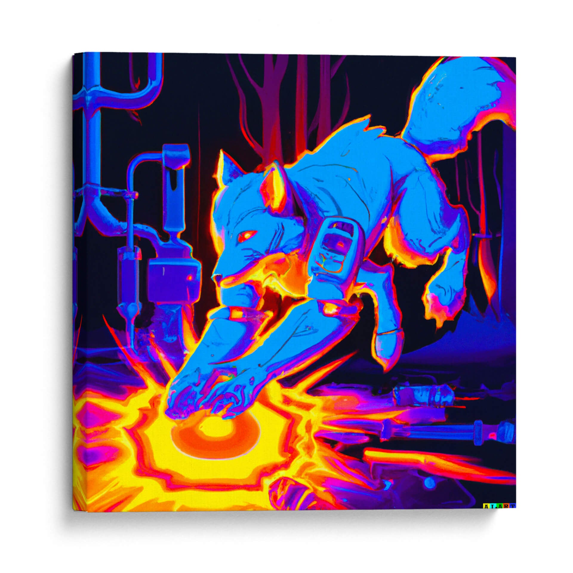 The Cyber Fox 10 - AI-ART Cuadro Decorativo, Canvas Lab