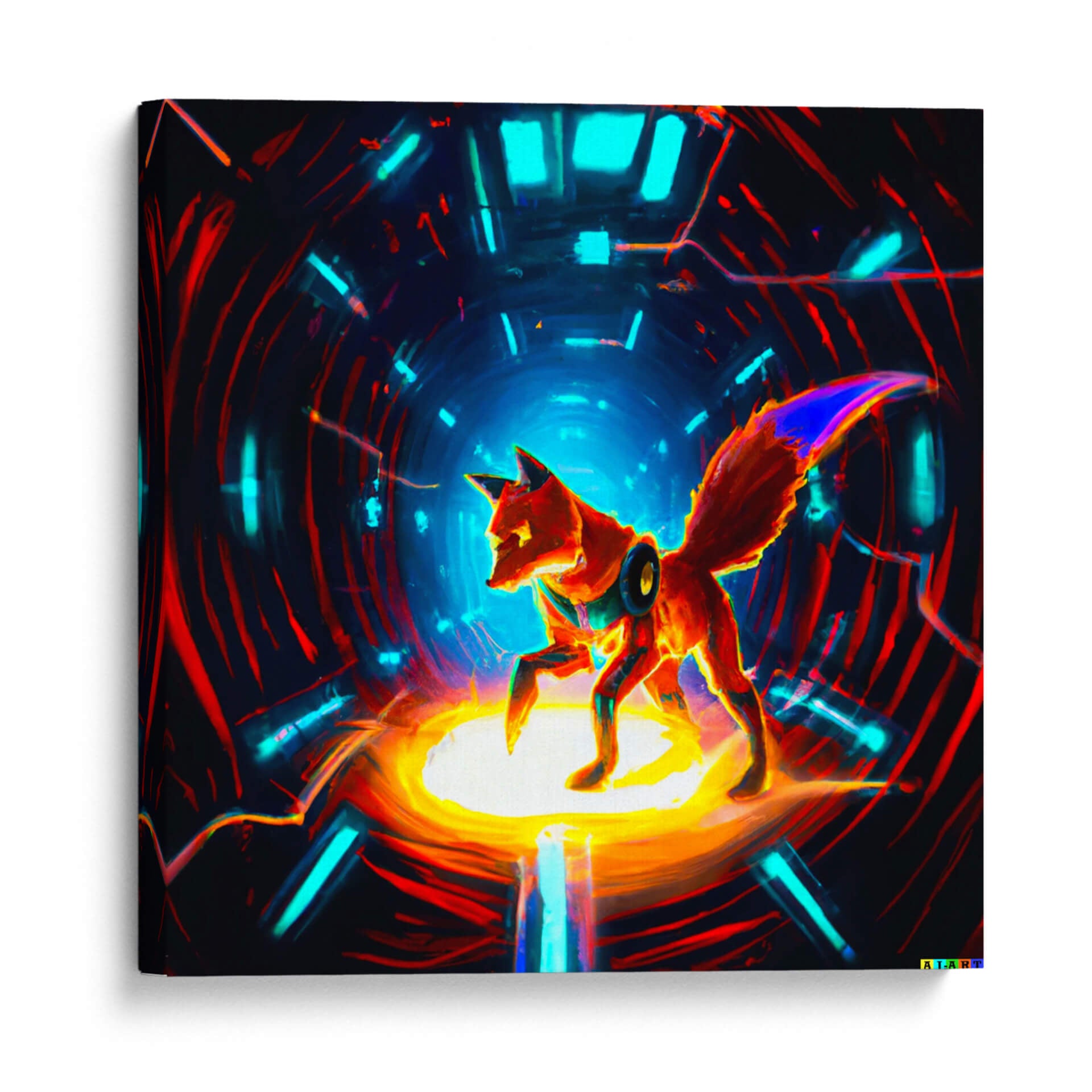 The Cyber fox 6 - AI-ART Cuadro Decorativo, Canvas Lab