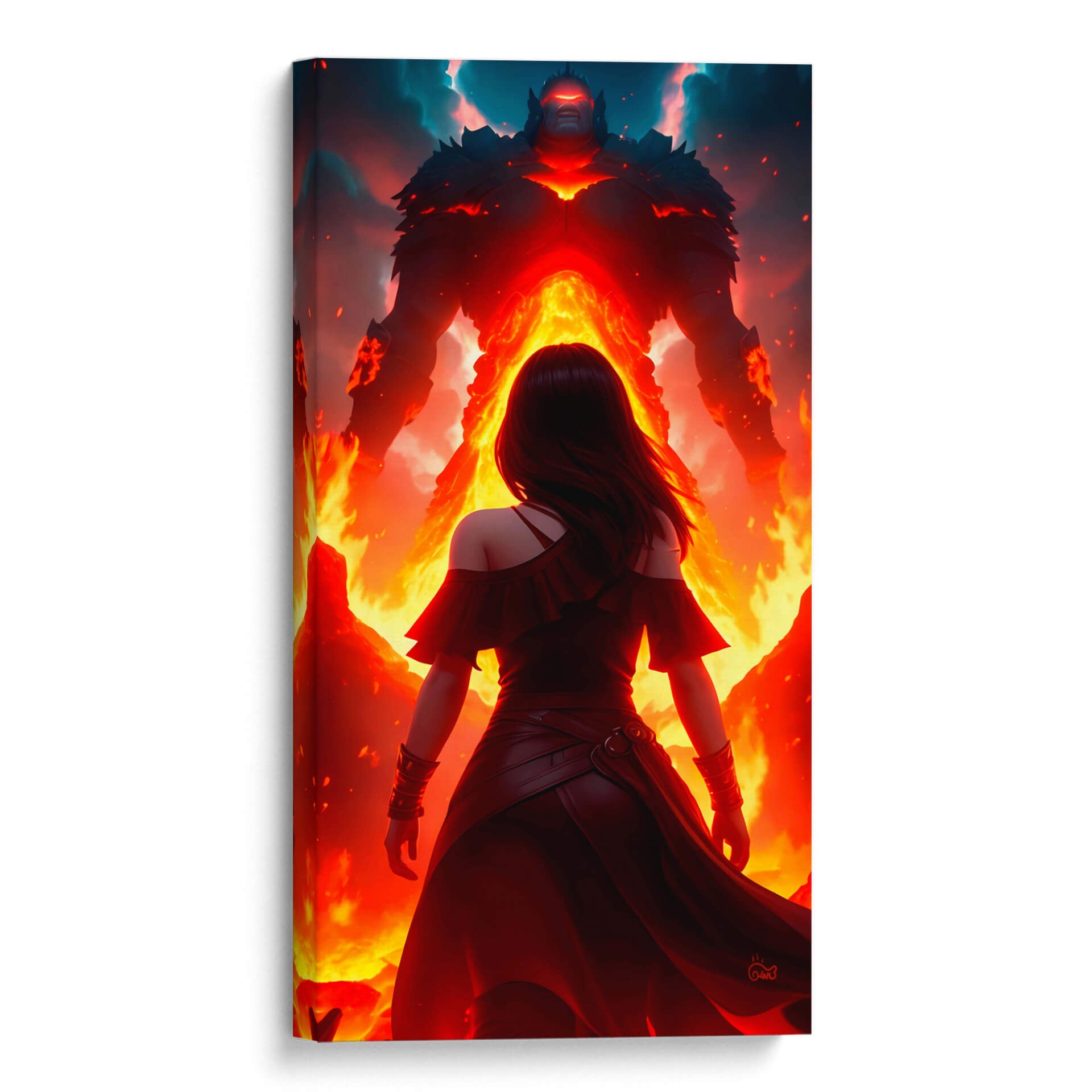 Enfrentando a un Titan de fuego! - Ham Hams! Cuadro Decorativo, Canvas Lab
