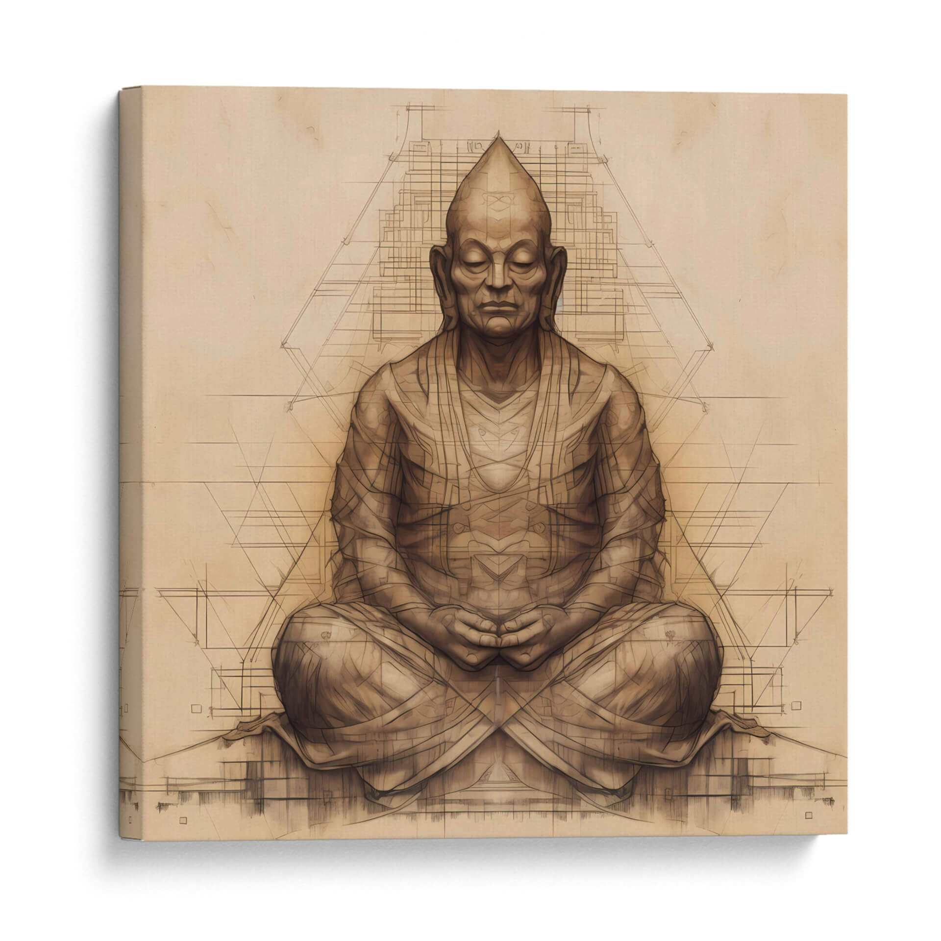 Sektch De Buddah - Tai Hun Cuadro Decorativo, Canvas Lab