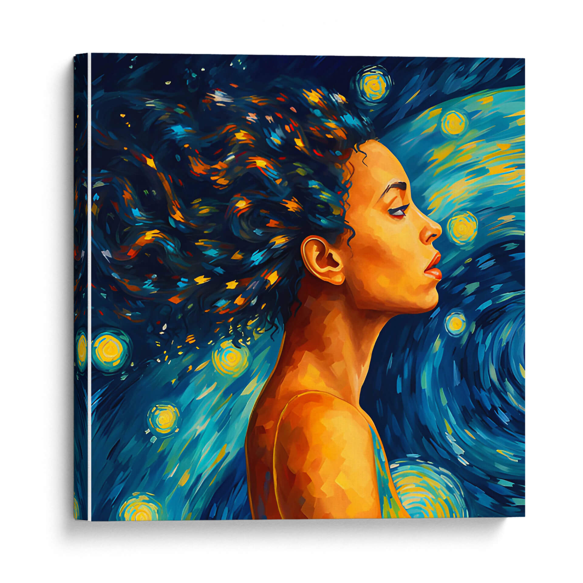 Mujer en la noche estrellada- Vincent Van Gogh - Coloratura Cuadro ...