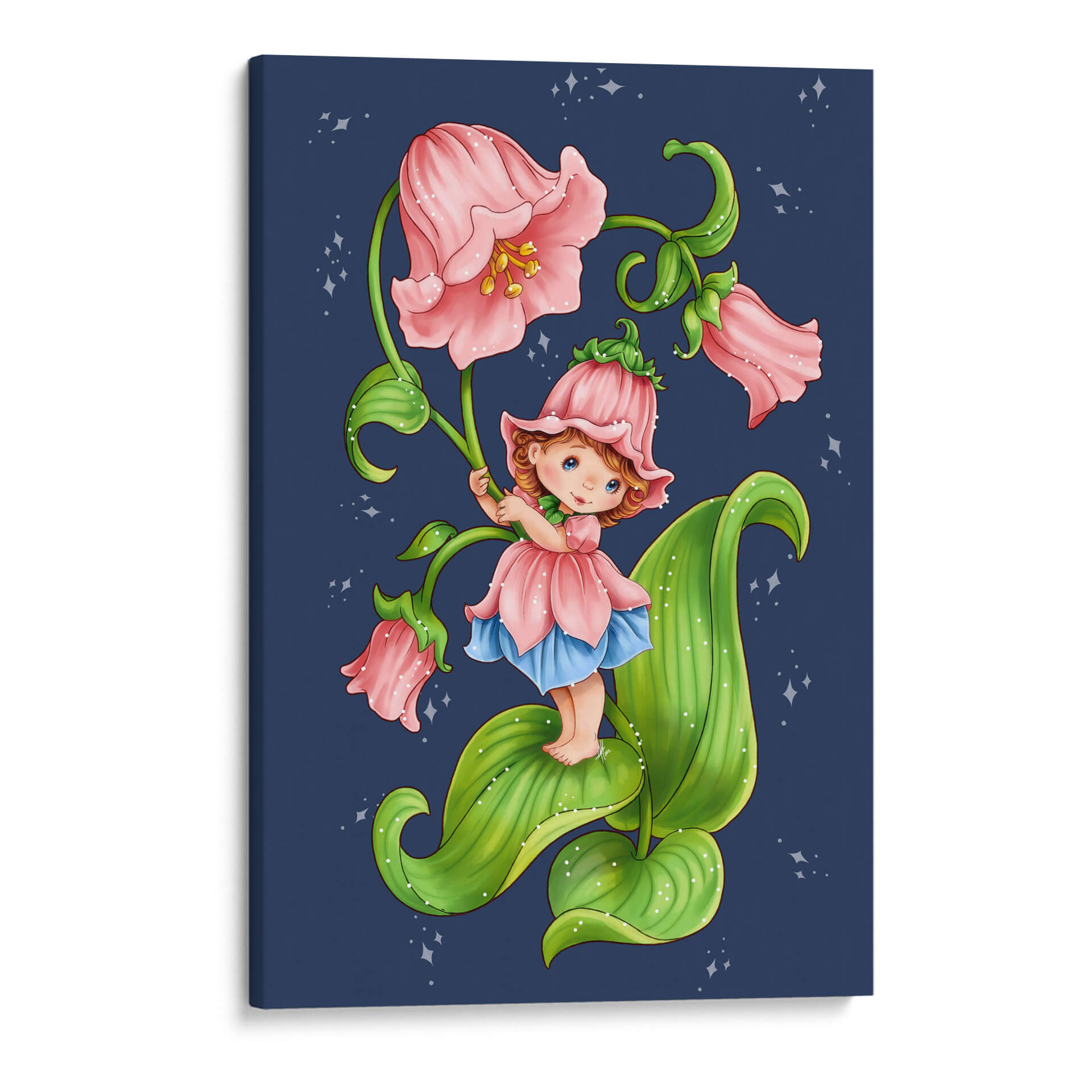 Topsy y campanillas - Púrpura Imperial Cuadro Decorativo, Canvas Lab
